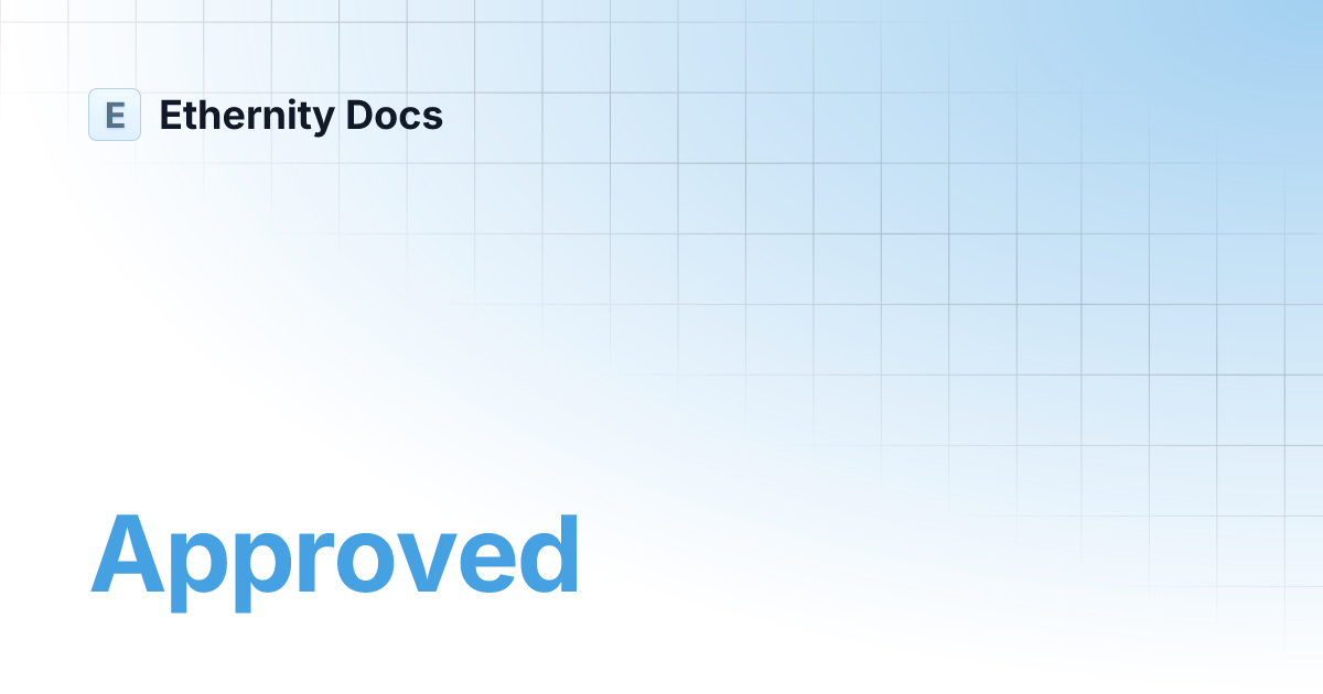 Approved | Ethernity Docs